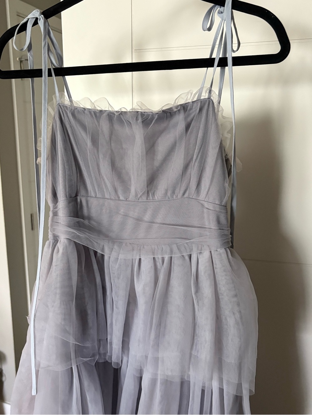 Dresses | Baltic Born Alora Tulle Tiered Maxi Dress In Dusty Slate Sz S ...